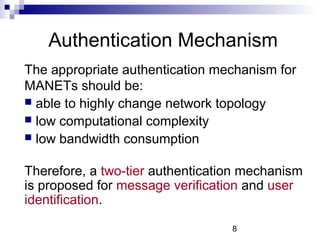 Routing Security and Authentication Mechanism for Mobile Ad Hoc Networks | PPT | Operating ...