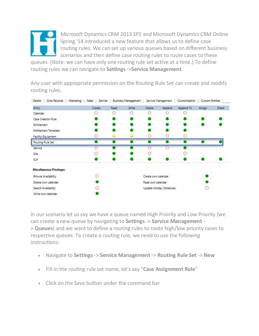 Using Routing Rules set in Microsoft Dynamics CRM 2013