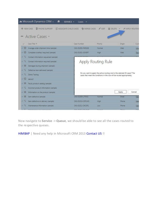 Using Routing Rules Set In Microsoft Dynamics Crm 2013