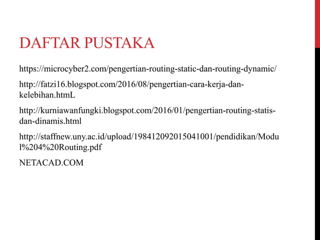 Routing statis dan dinamis(revisi) | PPT