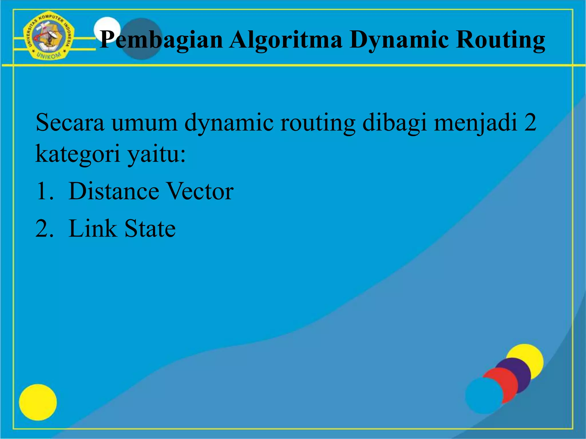 Routing Statis dan Routing Dinamis | PPTX