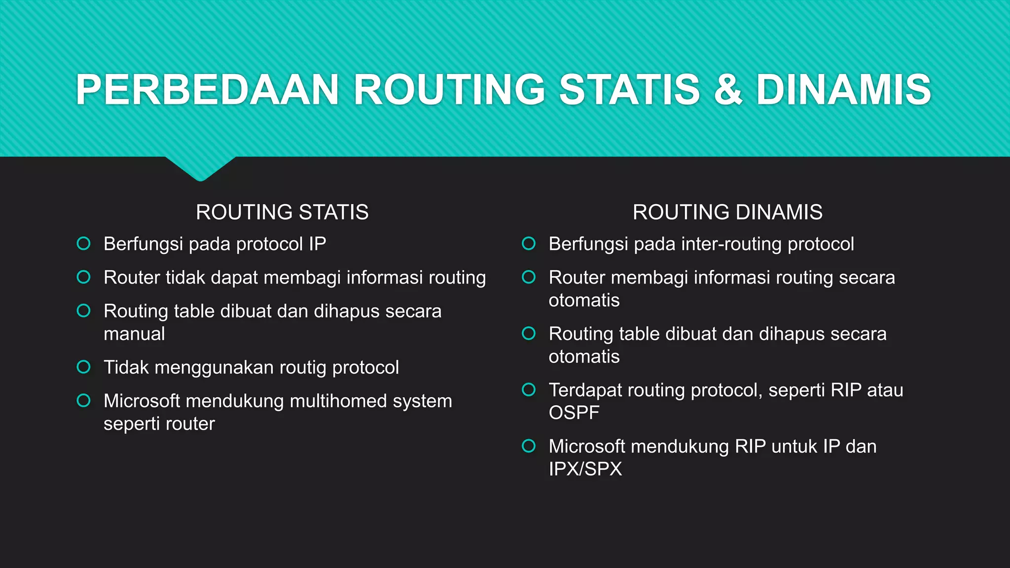 Routing statis & routing dinamis | PPTX