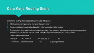 Routing statis & routing dinamis | PPTX