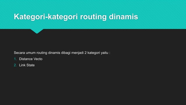 Routing statis & routing dinamis | PPTX