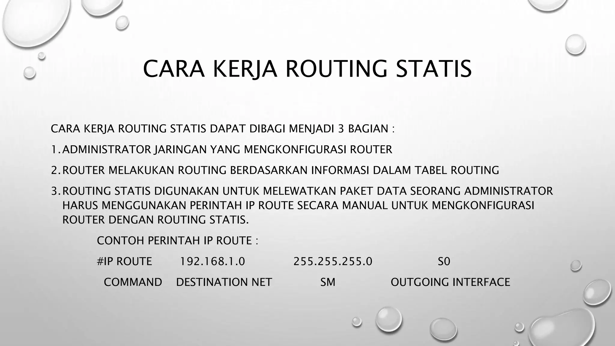 Routing statis & Routing dinamis | PPTX