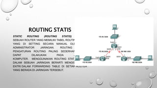 Routing statis & Routing dinamis | PPTX