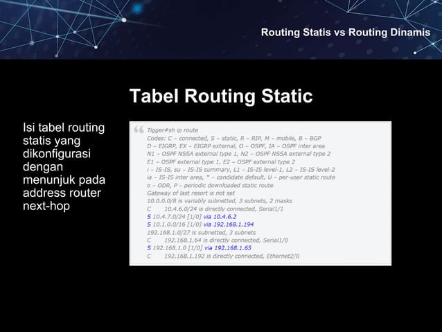 Routing Statis vs Routing Dinamis | PPT