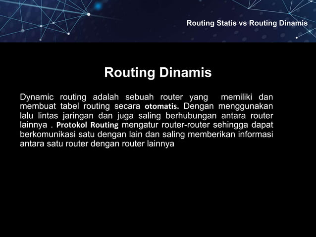 Routing Statis vs Routing Dinamis | PPT