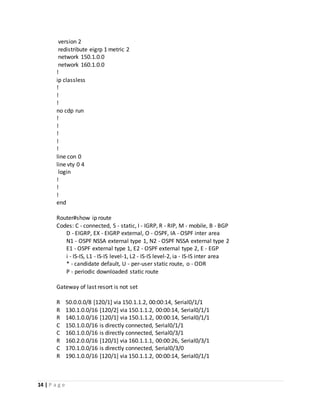 City School Network- Routing & Switching Final Report | DOCX | Computer ...