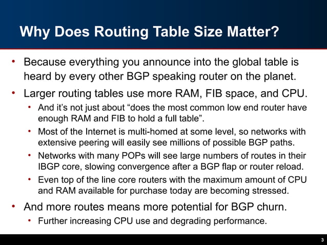 An Inconvenient Prefix Is Routing Table Pollution Leading To Global Datacenter Warming Ppt