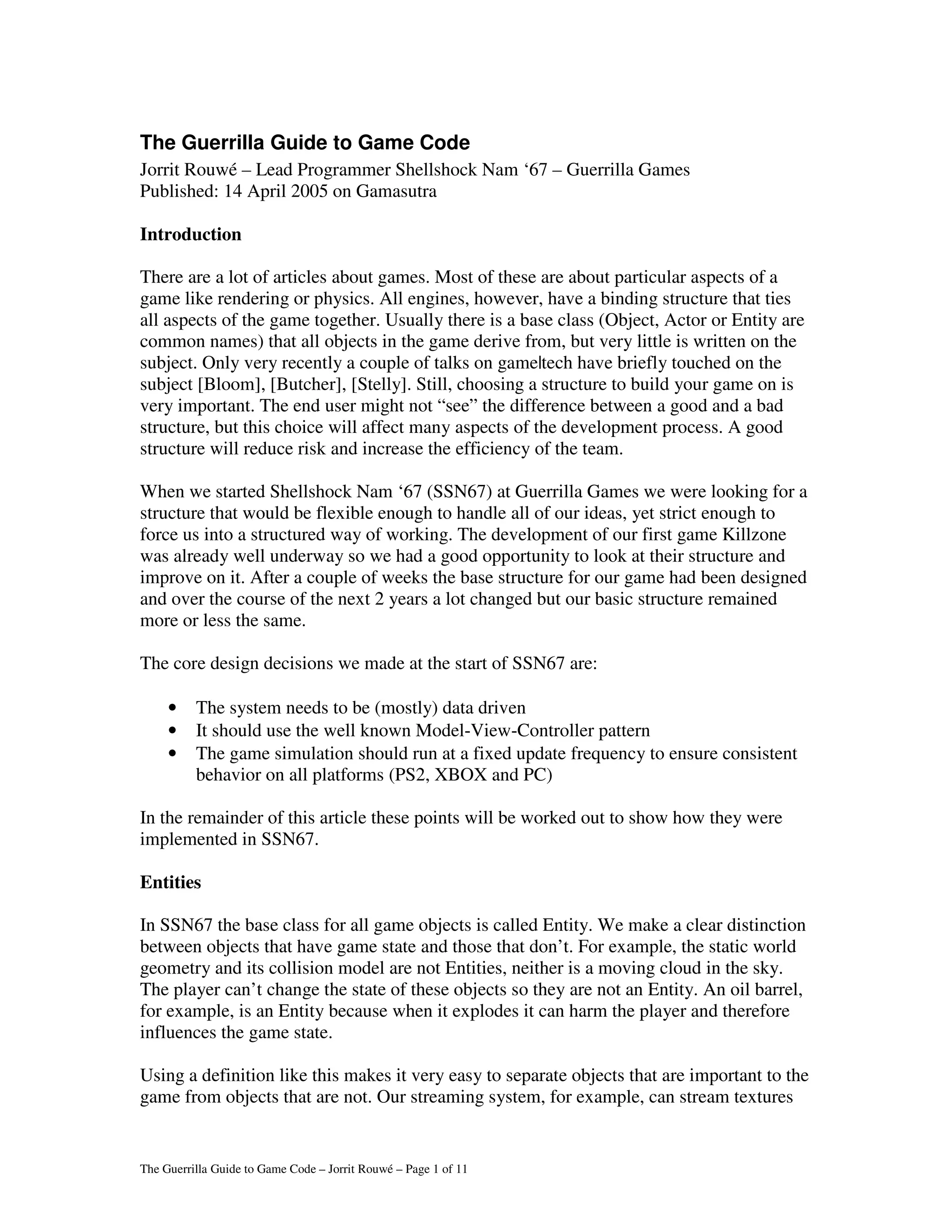 The Guerrilla Guide to Game Code | PDF