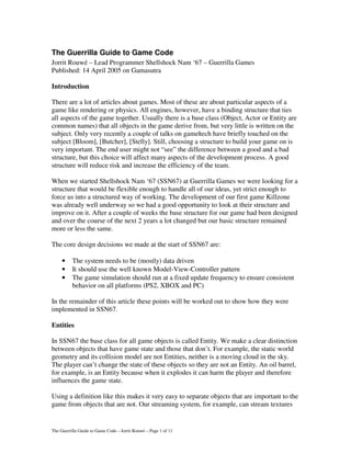 The Guerrilla Guide to Game Code | PDF