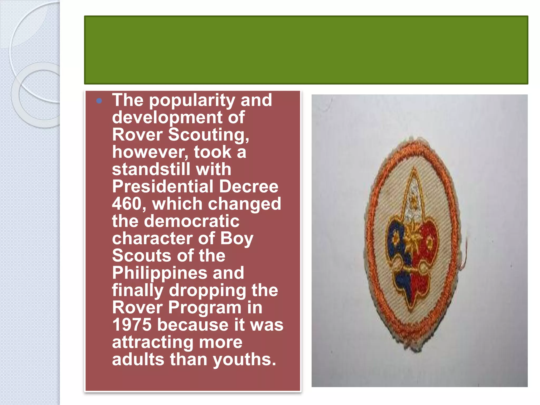 Rover Scout History in the Philippines | PPTX