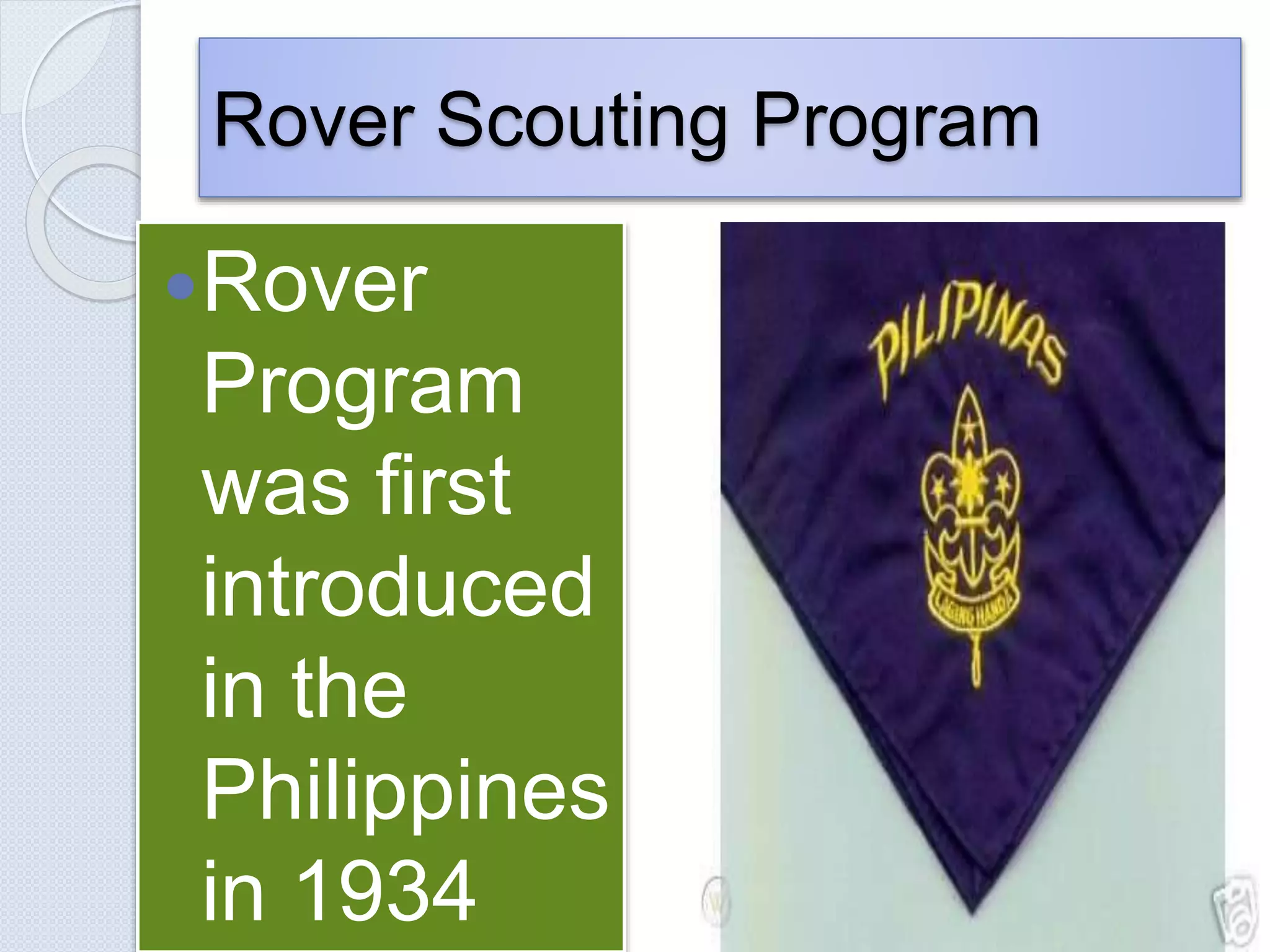 Rover Scout History in the Philippines | PPTX