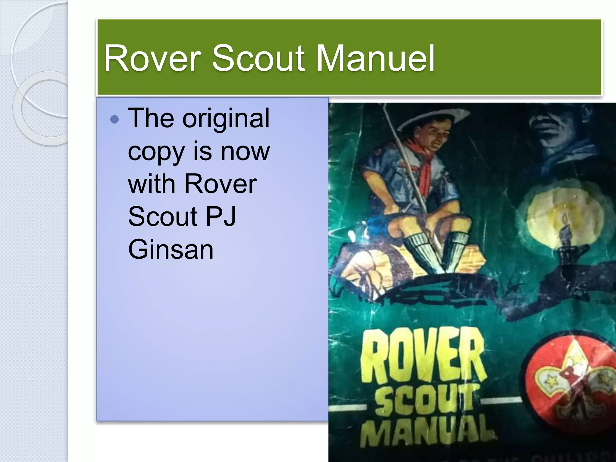 Rover Scout History in the Philippines | PPTX