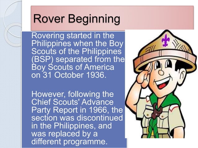 Rover Scout History in the Philippines | PPTX