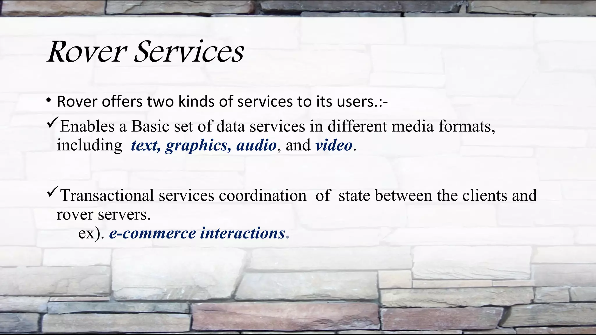 Rover technology | PPT