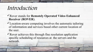 Rover technology | PPT