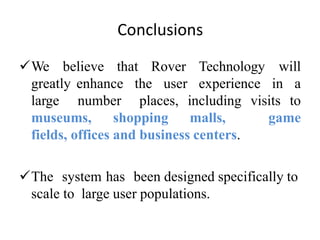 Rover technology ppt | PPTX | Cloud Computing | Internet