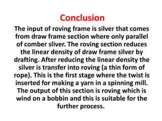 Roving frame/simplex BUBT TXE | PPTX