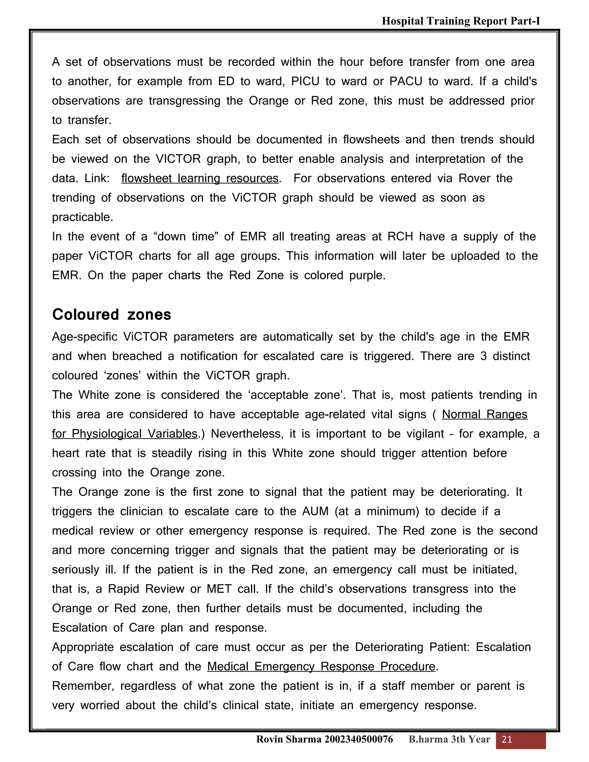 B. Pharm Hospital Training Report | PDF