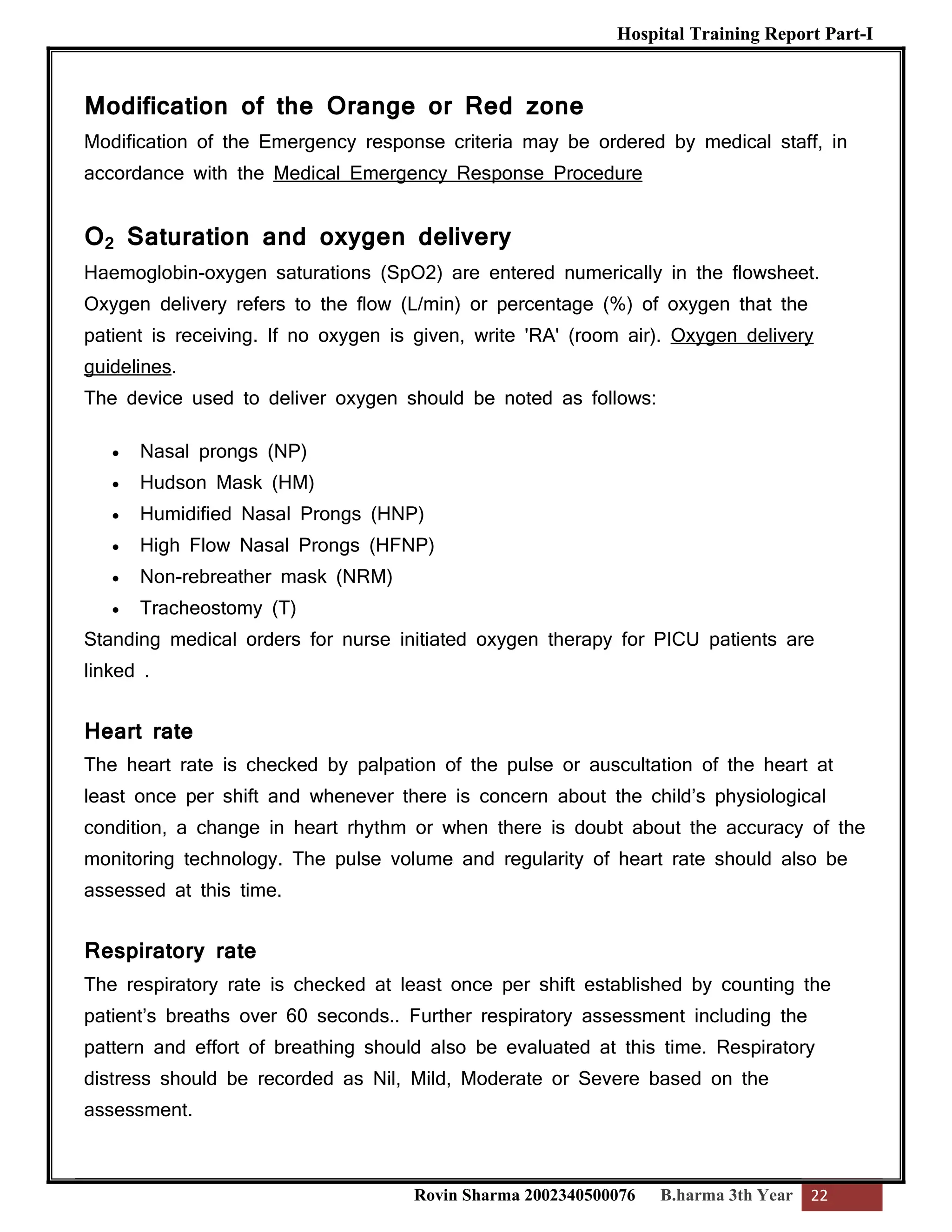 B. Pharm Hospital Training Report | PDF