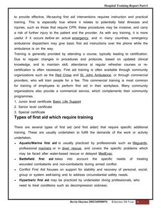 B. Pharm Hospital Training Report | PDF