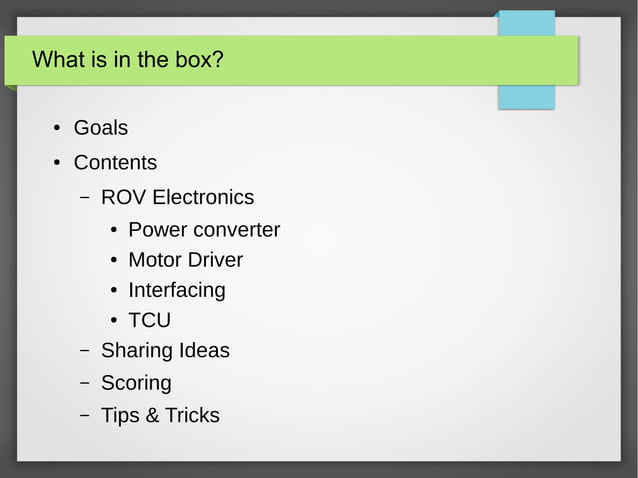Building an ROV Electronics System | PPT