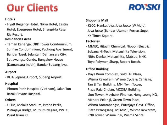 Rovski Company Profile | PDF | Asia Travel | Travel Locations