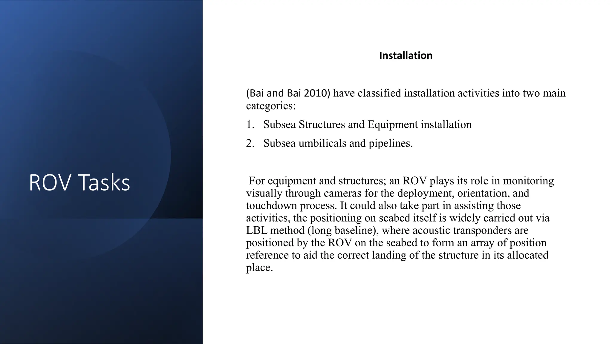 Remotely Operated Vehicles (ROVs), A Subsea Enabler | PPTX