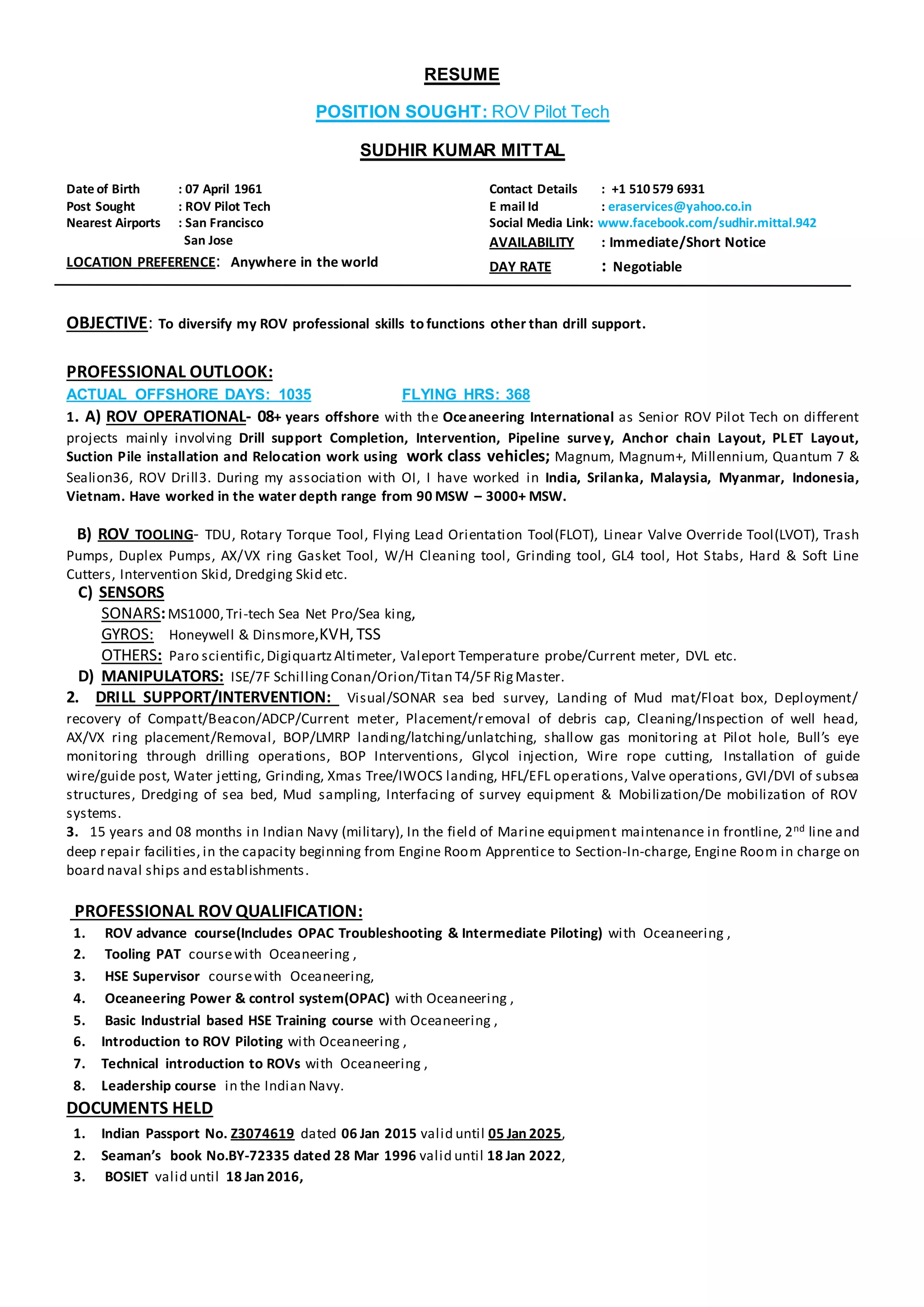 ROV Pilot Tech | DOCX