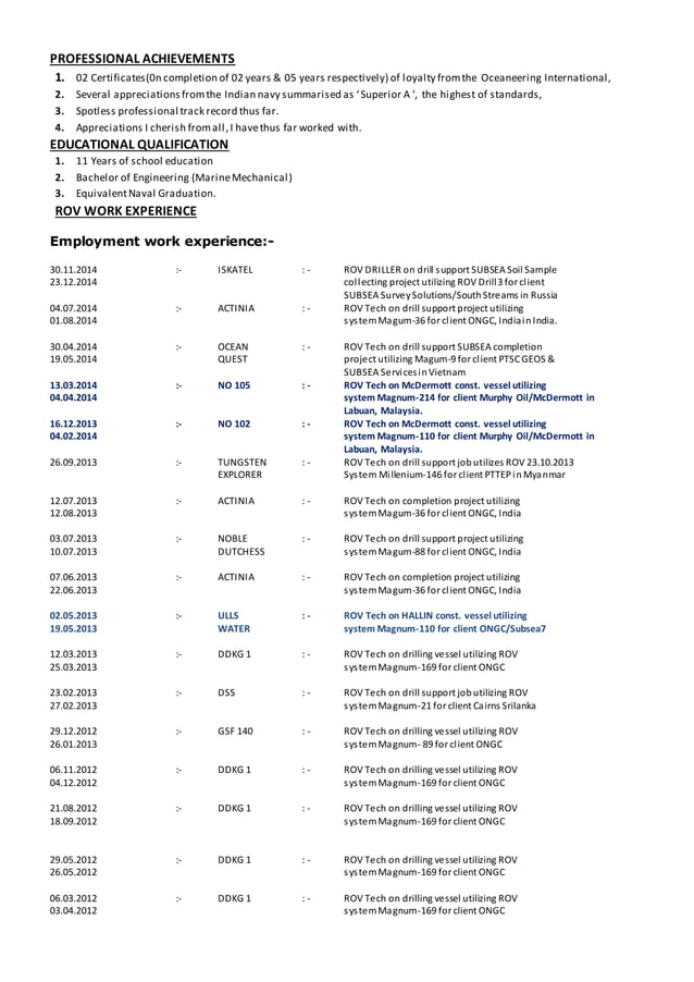 ROV Pilot Tech | PDF