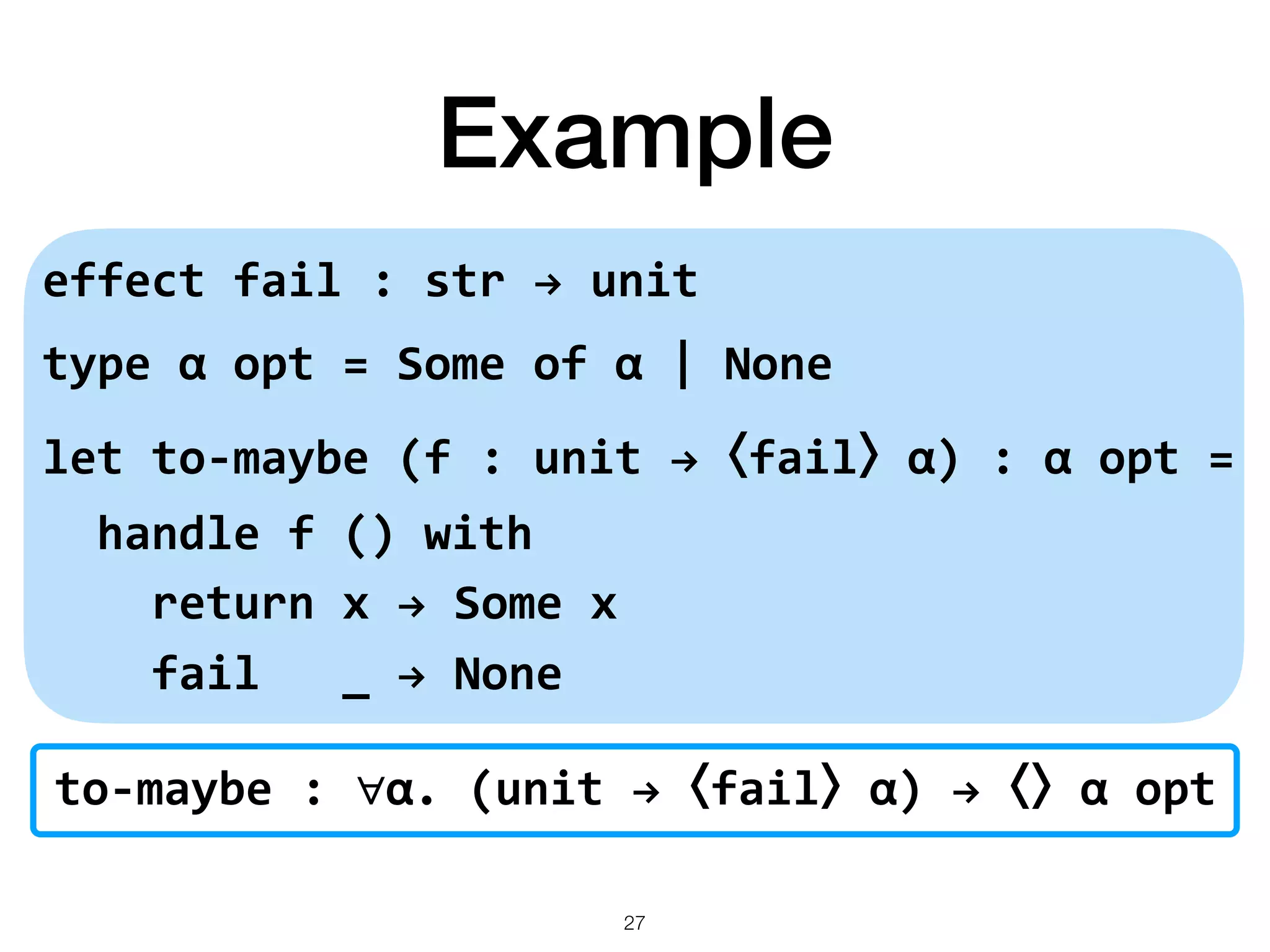 Row-based Effect Systems for Algebraic Effect Handlers | PPT
