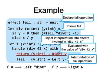 Row-based Effect Systems for Algebraic Effect Handlers | PDF
