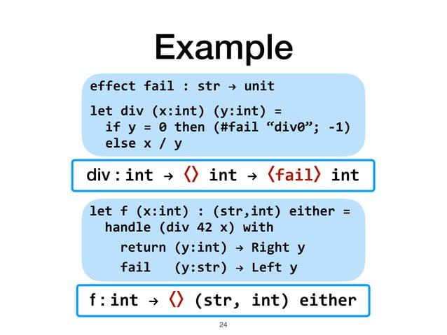Row-based Effect Systems for Algebraic Effect Handlers | PPT