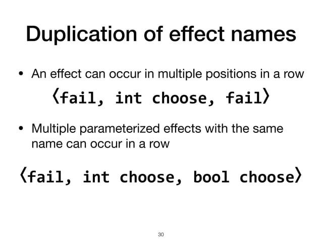Row-based Effect Systems for Algebraic Effect Handlers | PPT