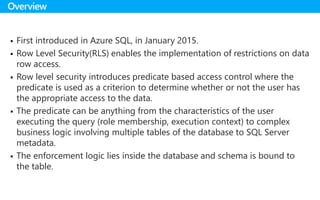 Row level security | PDF