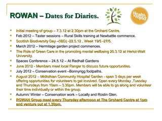 Rowan project | PPT | Arts and Crafts | Hobbies & Interests