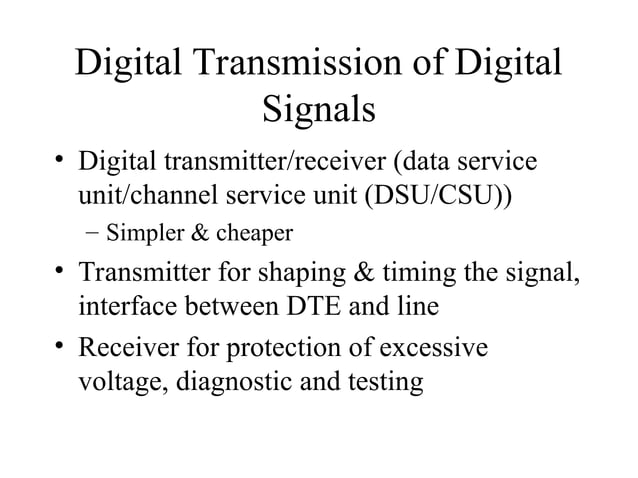 Mode of transmissionAnalog transmission for digital signals - modems.ppt