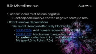Lucene/Solr 8: The next major release | PPT