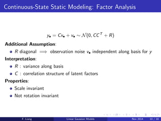 A Unifying Review of Gaussian Linear Models (Roweis 1999) | PDF