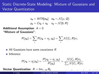A Unifying Review of Gaussian Linear Models (Roweis 1999) | PDF
