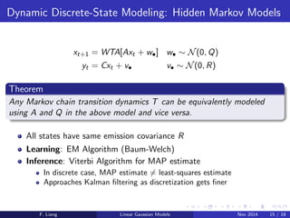 A Unifying Review of Gaussian Linear Models (Roweis 1999) | PDF