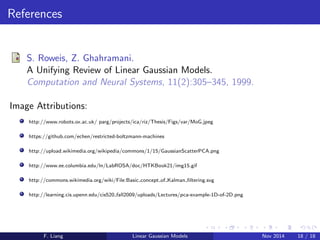 A Unifying Review of Gaussian Linear Models (Roweis 1999) | PPT