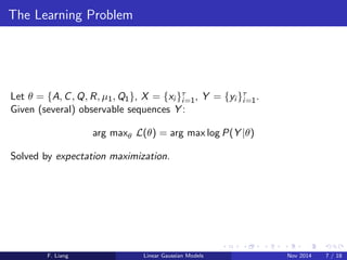 A Unifying Review of Gaussian Linear Models (Roweis 1999) | PDF