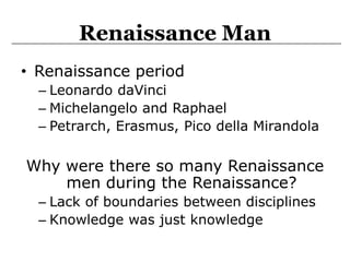 Lesson Three - The Renaissance Man | PPTX