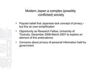 Concepts of privacy in Japan and New Zealand | PPT
