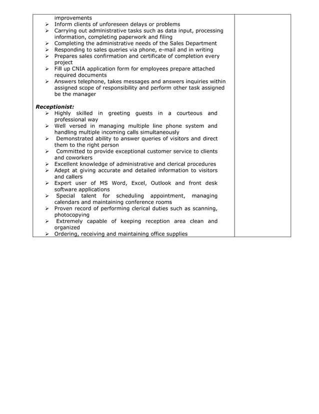 Rowena cv | PDF | Human Resources | Business