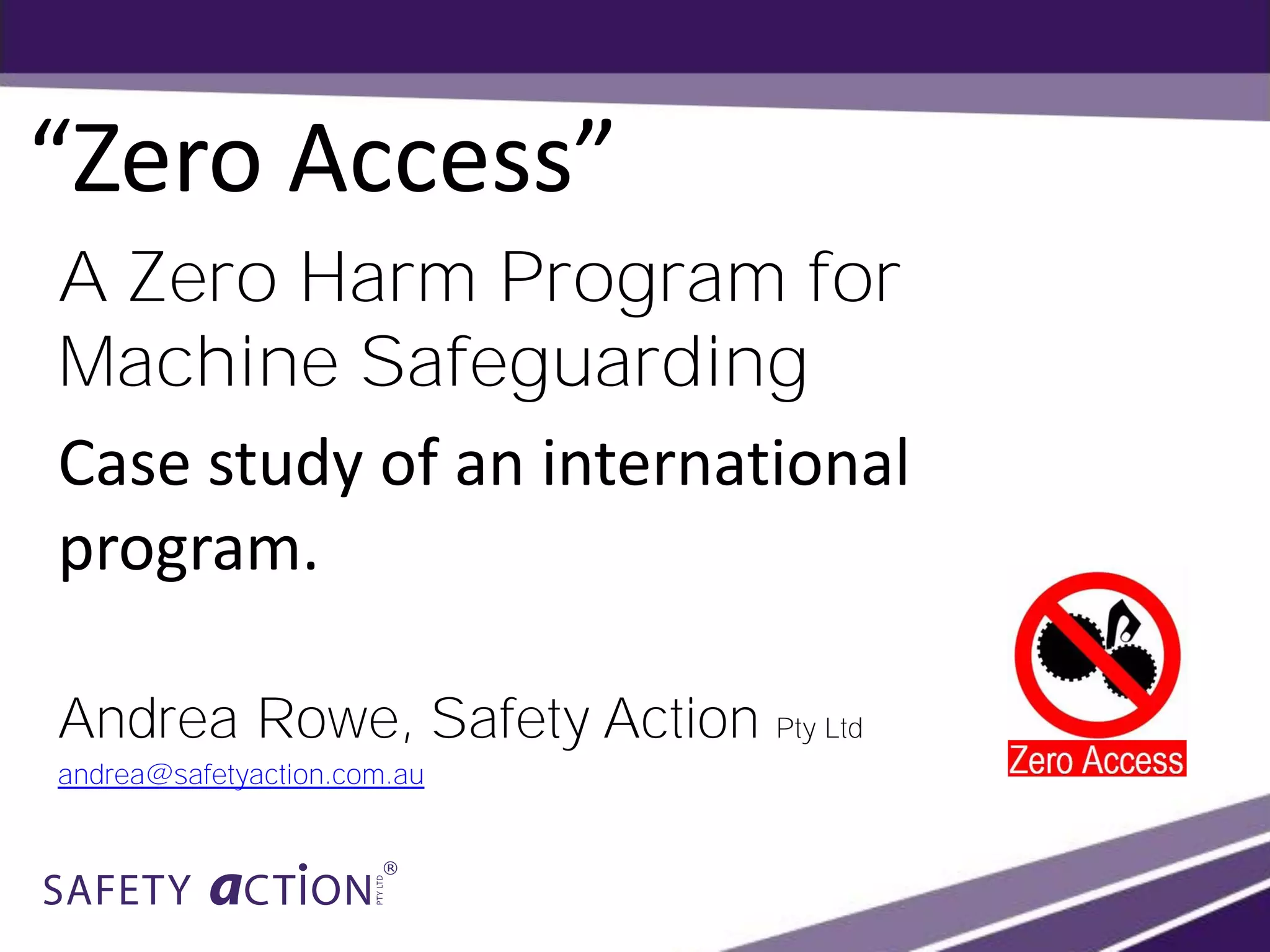 A Zero Harm Program for Machine Safeguarding | PDF
