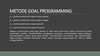 goal programing ppt | PPTX